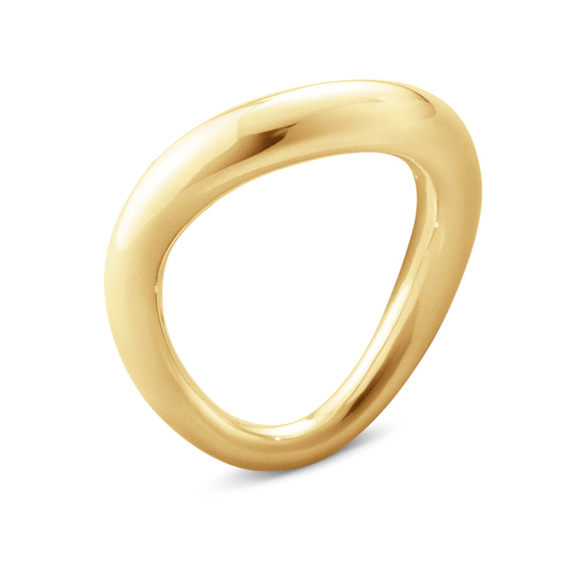 Georg Jensen Offspring 18ct Yellow Gold Large Ring | British Diamond ...